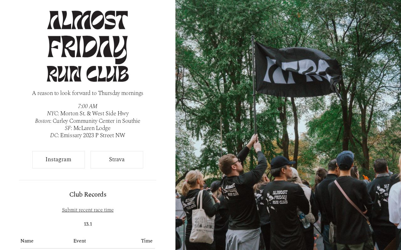 The Almost Friday Run Club